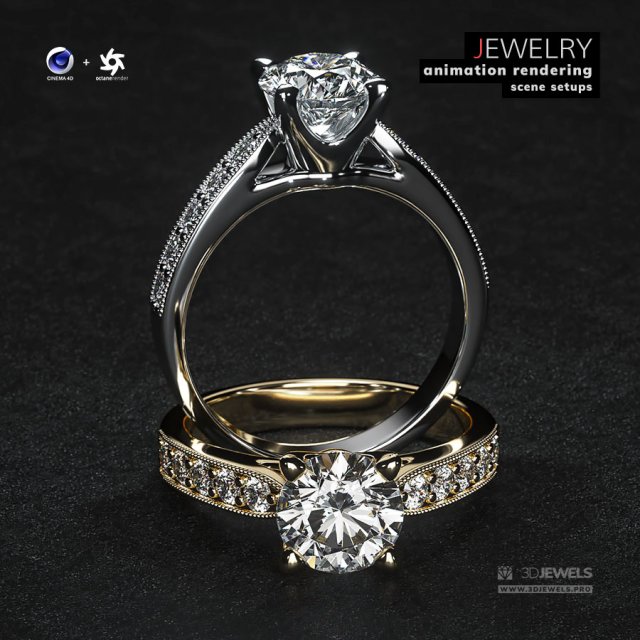 Jewelry Animation Scene Setups Rendering With Cinema 4D OctaneRender 3D ...