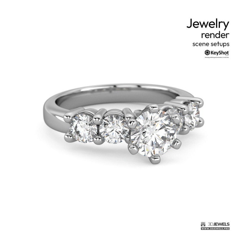 Bright KeyShot Scene Setups for Jewelry Visualization 3D Model in ...