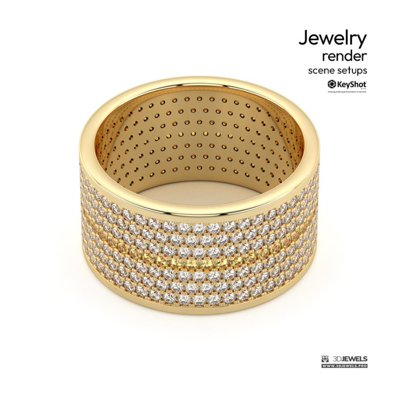 Bright KeyShot Scene Setups for Jewelry Visualization 3D Model in ...