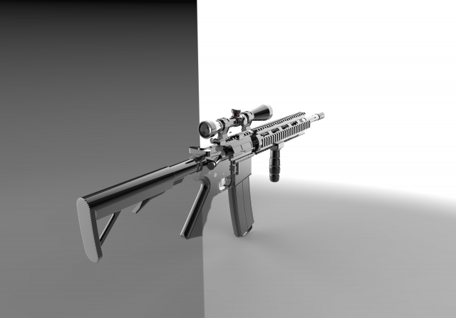 Rifle - for 3D Printing - Digital Modeling 3D Print Model in Other 3DExport