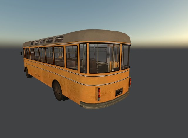 Old bus 3D Model in Wagon 3DExport