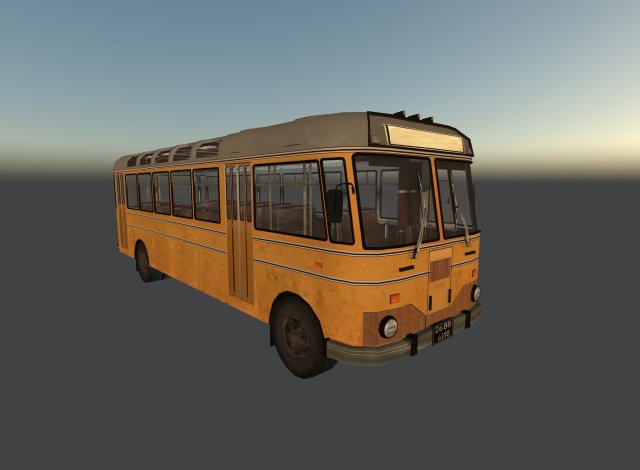 Old bus 3D Model in Wagon 3DExport