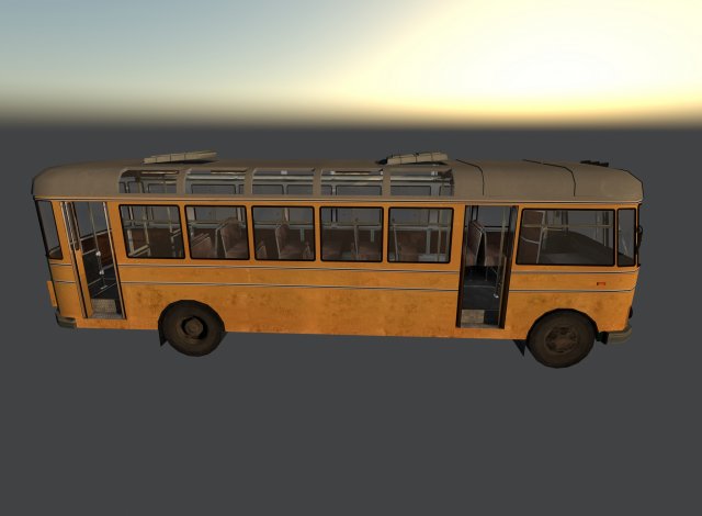 Old bus 3D Model in Wagon 3DExport