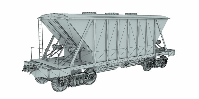 Railway Hopper Car Free 3D Model in Train 3DExport