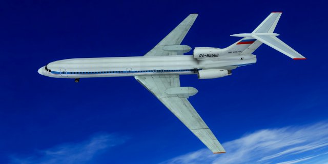Tupolev Tu-154 airplane 3D Model in Transport 3DExport