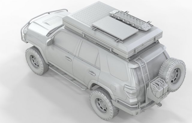 TOYOTA 4RUNNER 2016 TRD EDITION FULL ACCESORIES 3D Model in Cart 3DExport
