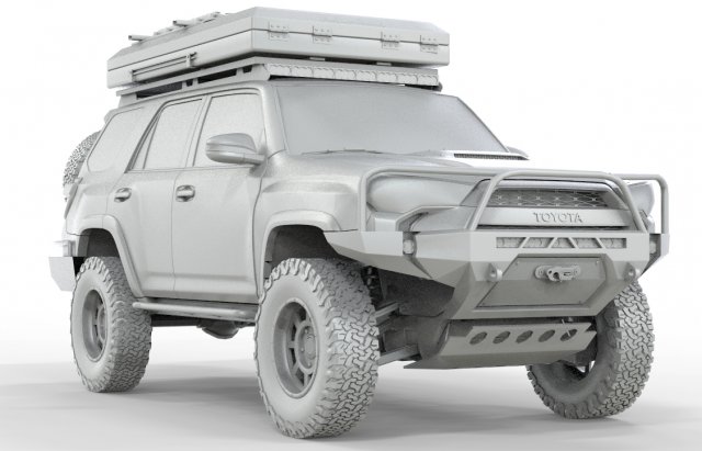 TOYOTA 4RUNNER 2016 TRD EDITION FULL ACCESORIES 3D Model in Cart 3DExport