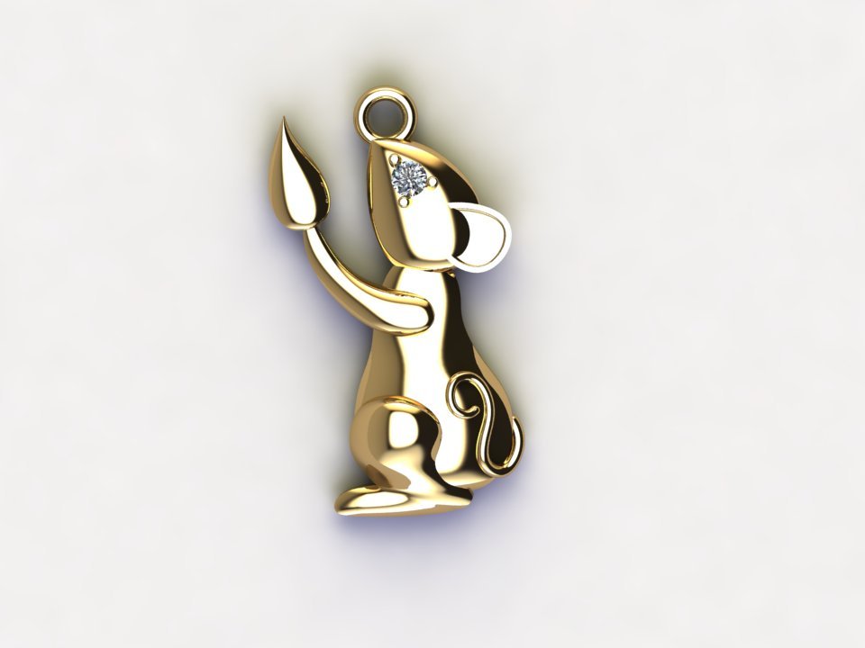 Mouse Pendant 3D Models in Jewellery 3DExport