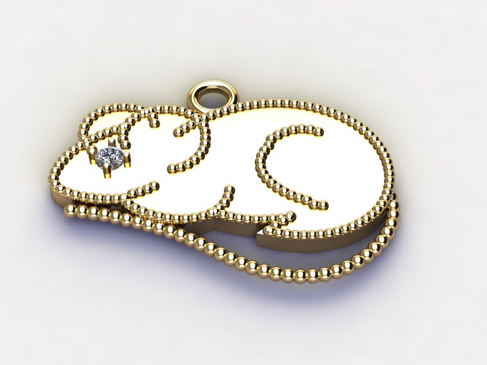 Mouse Pendant 3D Models in Jewellery 3DExport