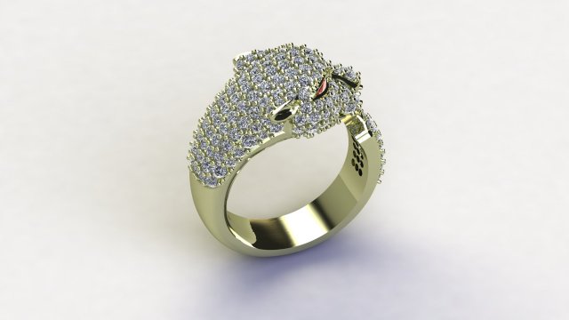 Tiger Ring Puma Panther 3D Model in Jewellery 3DExport