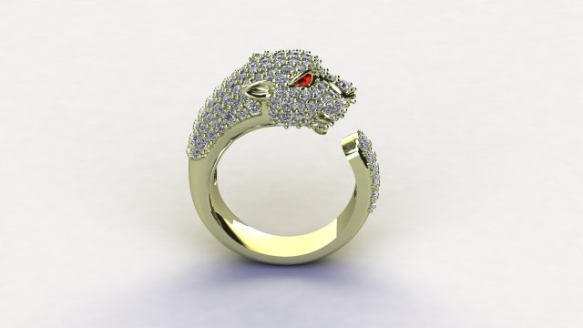 Tiger Ring Puma Panther 3D Model in Jewellery 3DExport