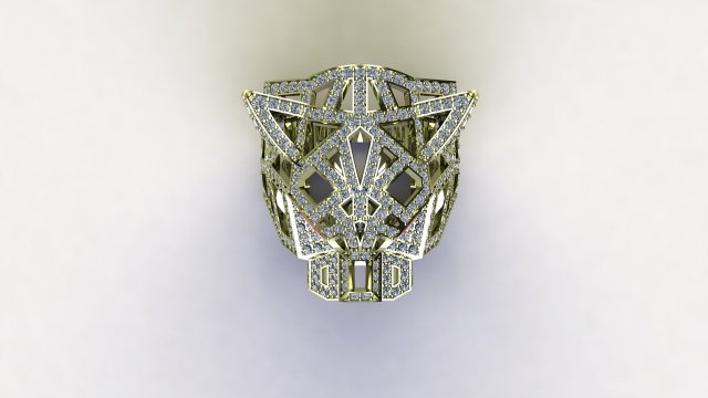 Tiger Ring Puma Panther 3D 모델 in 쥬얼리 3DExport