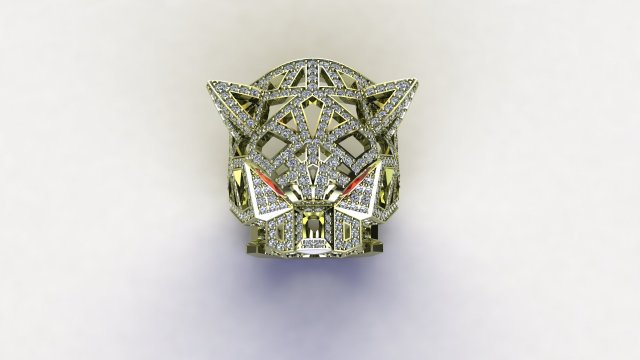 Tiger Ring Puma Panther 3D 모델 in 쥬얼리 3DExport