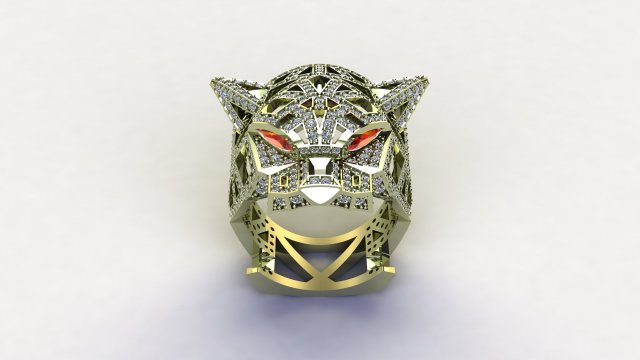 Tiger Ring Puma Panther 3D 모델 in 쥬얼리 3DExport