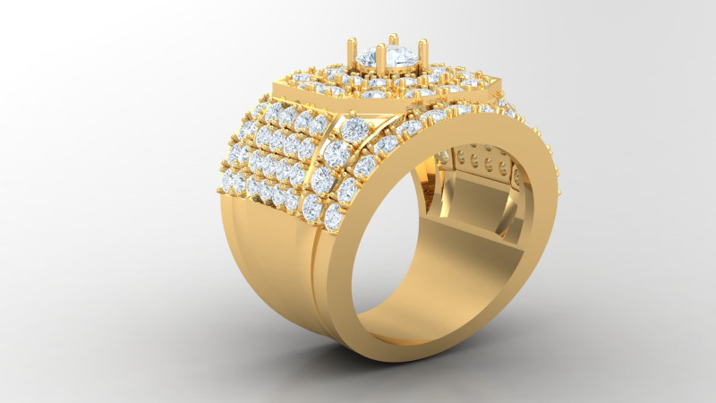 Man Ring Cad File Ready For Printing 3D Print Model in Rings 3DExport