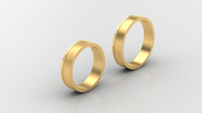 Engage Ring Cad File Ready For Printing 3D 프린트 모델 in 반지 3DExport