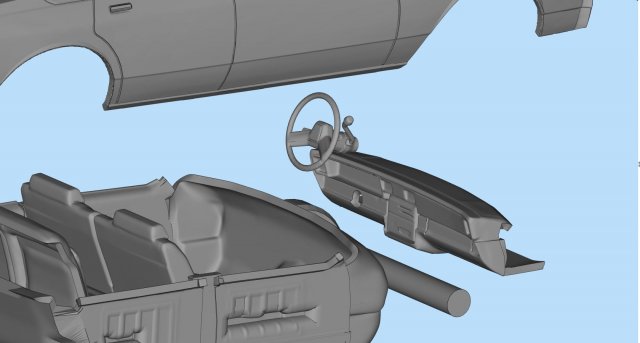 STL printable RC car Chevy Caprice Classic scale 3D print model 3D ...