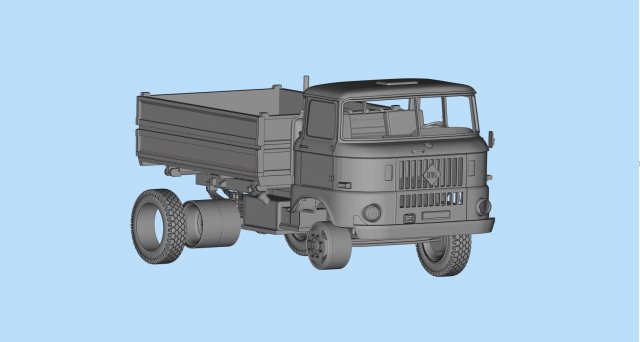 STL Files for 3D Printing German truck w50 short Cab 3D Print Model in ...