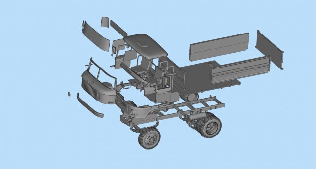 STL Files for 3D Printing German truck w50 short Cab 3D Print Model in ...