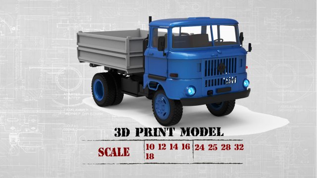 STL Files for 3D Printing German truck w50 short Cab 3D Print Model in ...