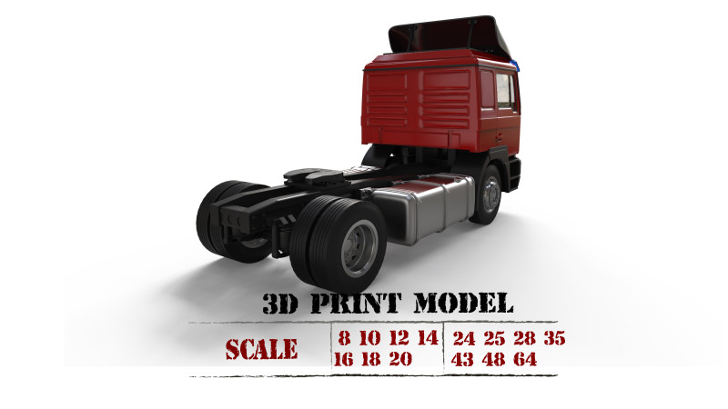 STL model car kits 3d printing F2000 truck trailer German Truck 3D ...