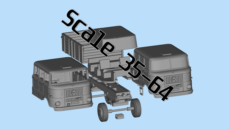 IFA W50 BTP crew cab version stl model car kits 3d printer files Modelo ...