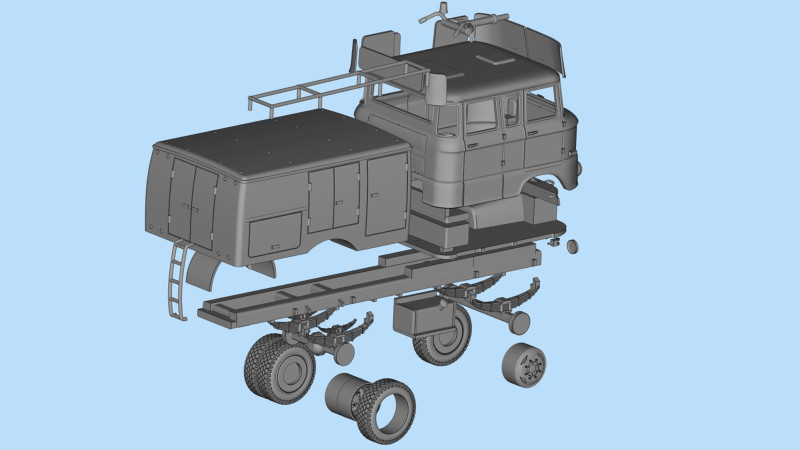 DDR 1969 IFA W50 TLF16 tanker feuerwehr 3d print file car 3D Print ...