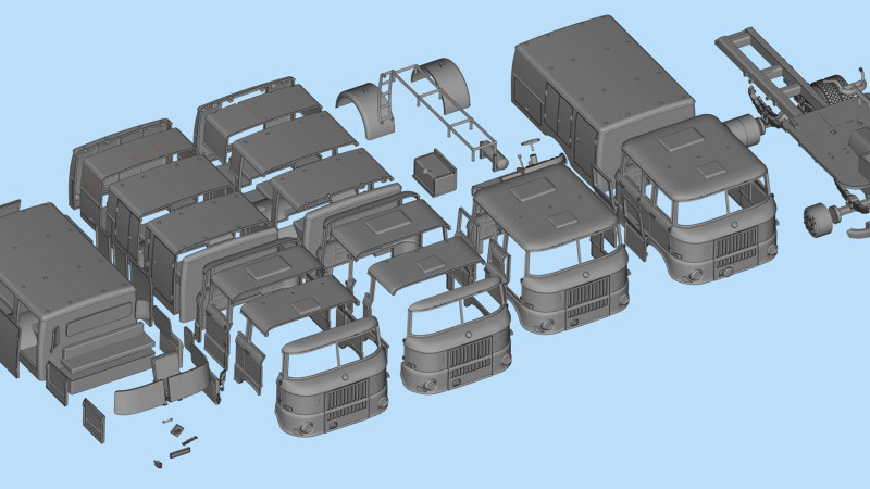 DDR 1969 IFA W50 TLF16 tanker feuerwehr 3d print file car 3D Print ...