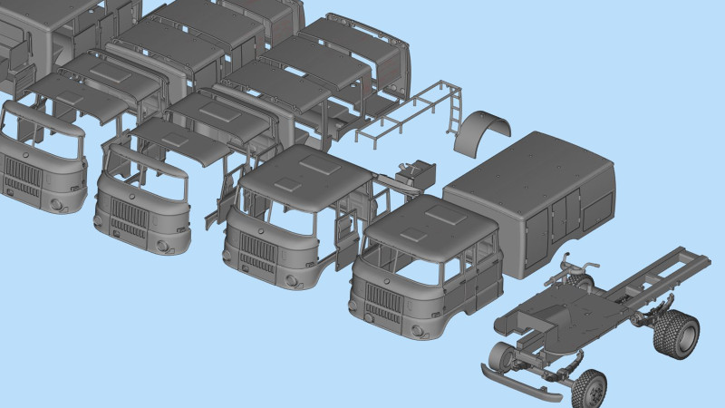 DDR 1969 IFA W50 TLF16 tanker feuerwehr 3d print file car 3D Print ...