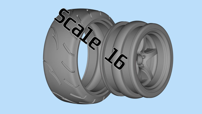 3d resin printer stl files Tire Rims Wheel set for miniatures car 3D ...