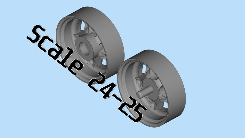 3d resin printer stl files Tire Rims Wheel set for miniatures car 3D ...