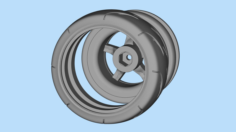 3d resin printer stl files Tire Rims Wheel set for miniatures car 3D ...