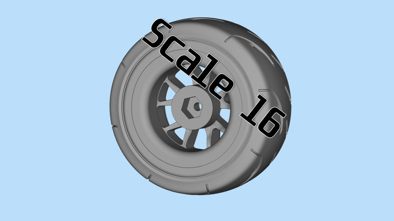 Scale vehicle stl files wheels Tire Rims set for car printables 3D ...