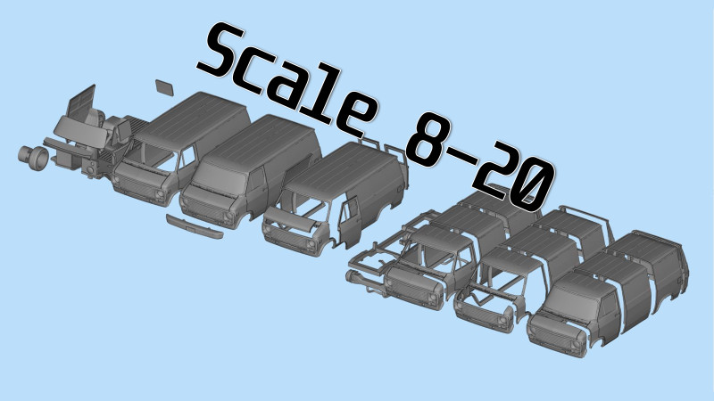 American Chevy Van G10 gen3 Shorty Ready to Print STL File 3D Printing ...
