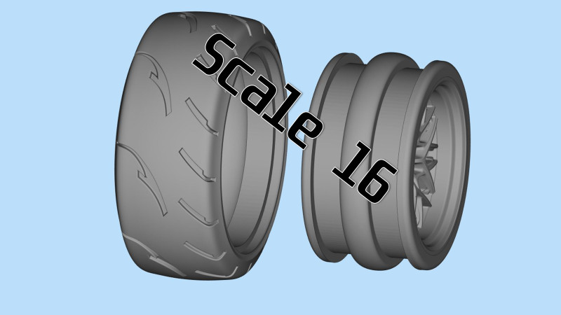 Scale Wheel STL Model for 3D Printing Includes Tire Rim Parts 3D Print ...