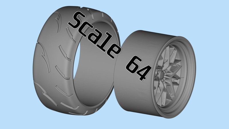 Scale Wheel STL Model for 3D Printing Includes Tire Rim Parts 3D Print ...