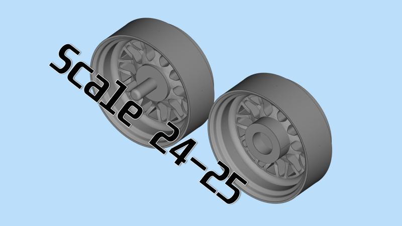 Scale Wheel STL Model for 3D Printing Includes Tire Rim Parts 3D Print ...