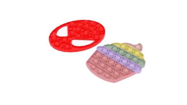 Pop It Fidget Toys Set 3D Model in Toys 3DExport