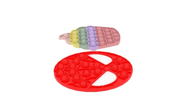 Pop It Fidget Toys Set 3D Model in Toys 3DExport