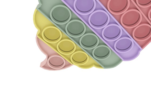 Pop It Fidget Toys Set 3D Model in Toys 3DExport