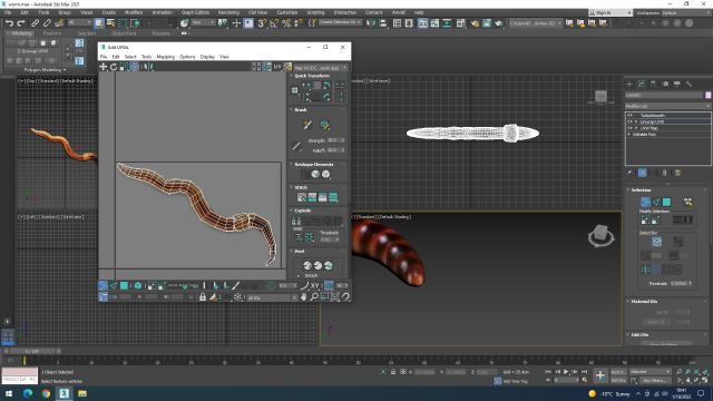 Earthworm 3D Model in Insects 3DExport