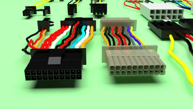 Cables For Computer Parts 3D Model in Computer 3DExport