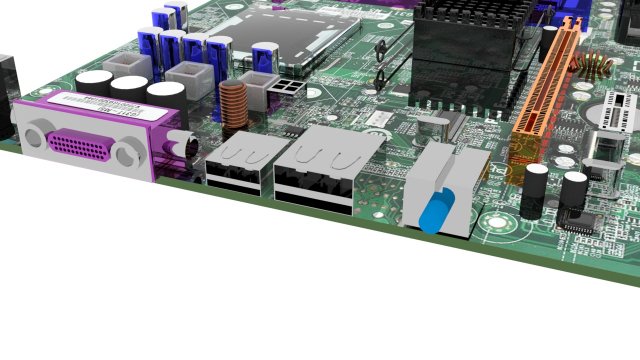 Motherboard 3D Model in Computer 3DExport