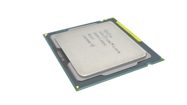 Processor 3D Model in Computer 3DExport