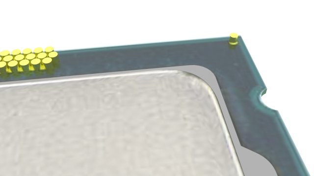 Processor 3D Model in Computer 3DExport