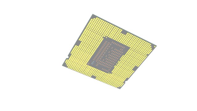 Processor 3D Model in Computer 3DExport