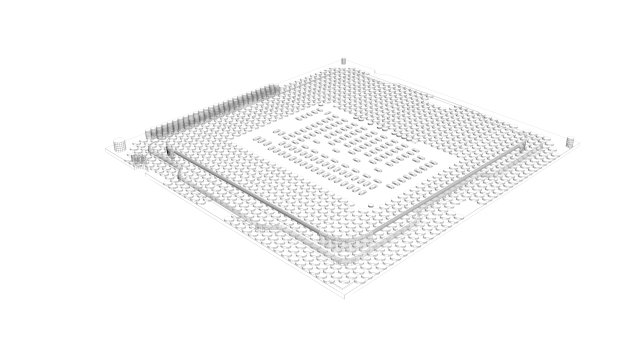 Processor 3D Model in Computer 3DExport