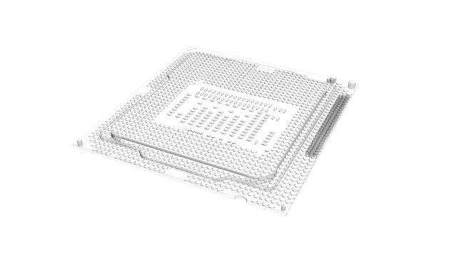 Processor 3D Model in Computer 3DExport