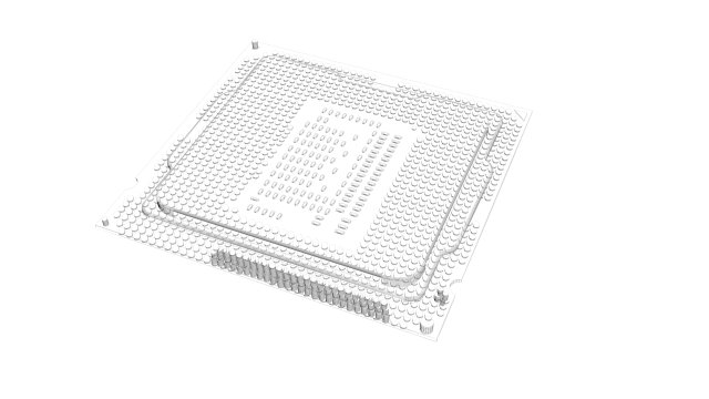 Processor 3D Model in Computer 3DExport