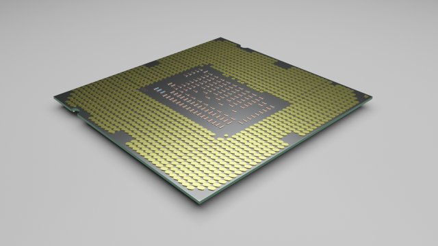 Processor 3D Model in Computer 3DExport